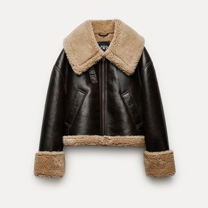 Zara | Jackets & Coats | Zara Zw Collection Doublefaced Biker Jacket ...